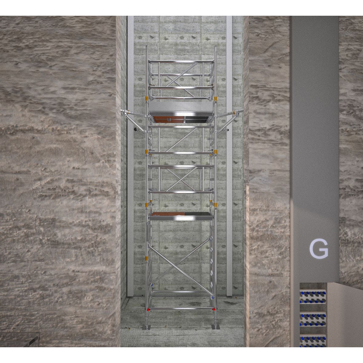 BoSS Liftshaft 700 Guardrail Tower - Working Height 6.2M (67113042 ...